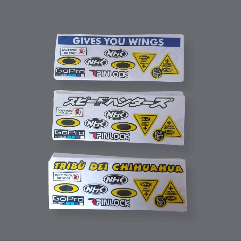 Jual Sticker VISOR HELM NHK Set Print & Cut Laminasi TERMURAH | Shopee ...