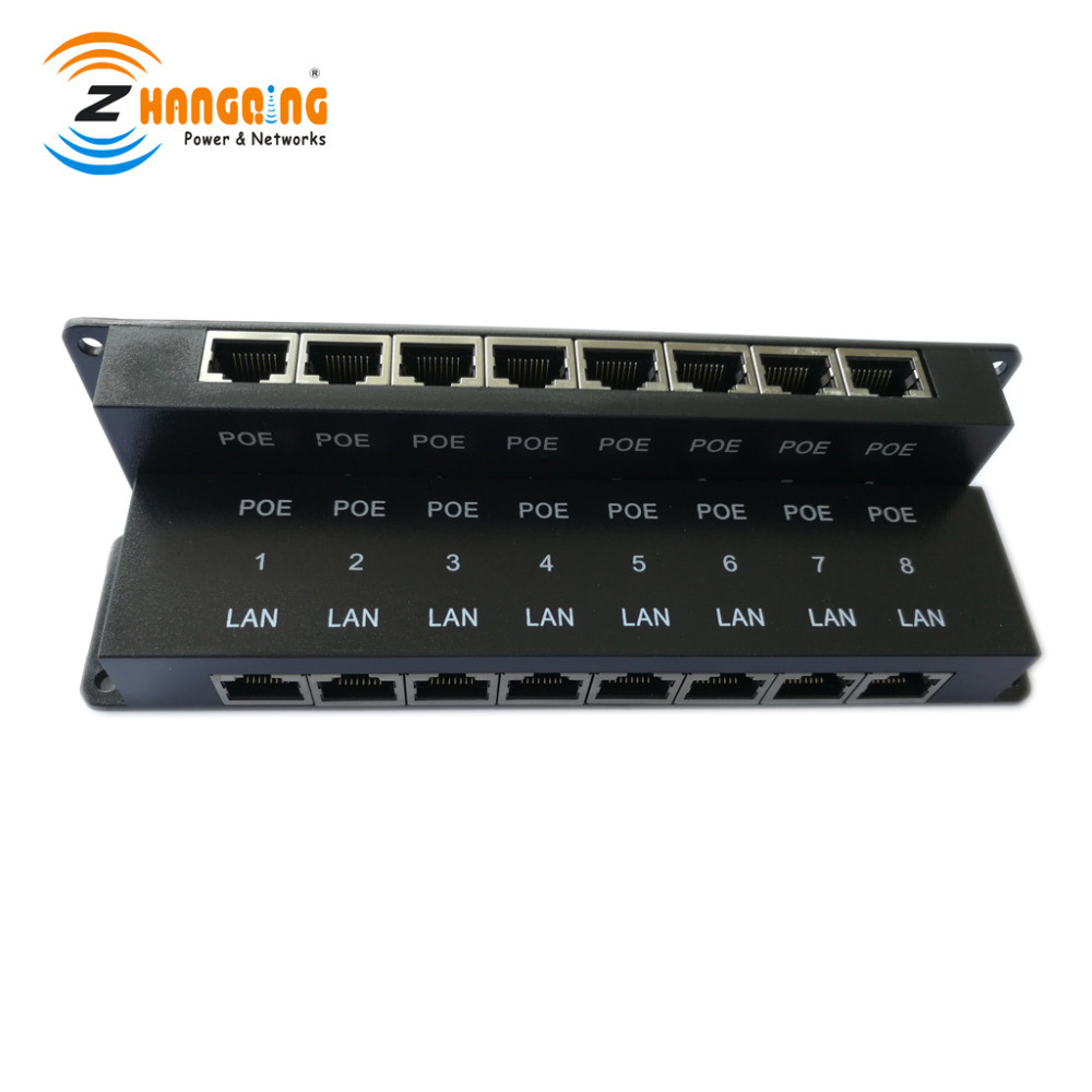 Jual 8Port Power Over Ethernet Passive POE Injector PoE Patch Panel ...