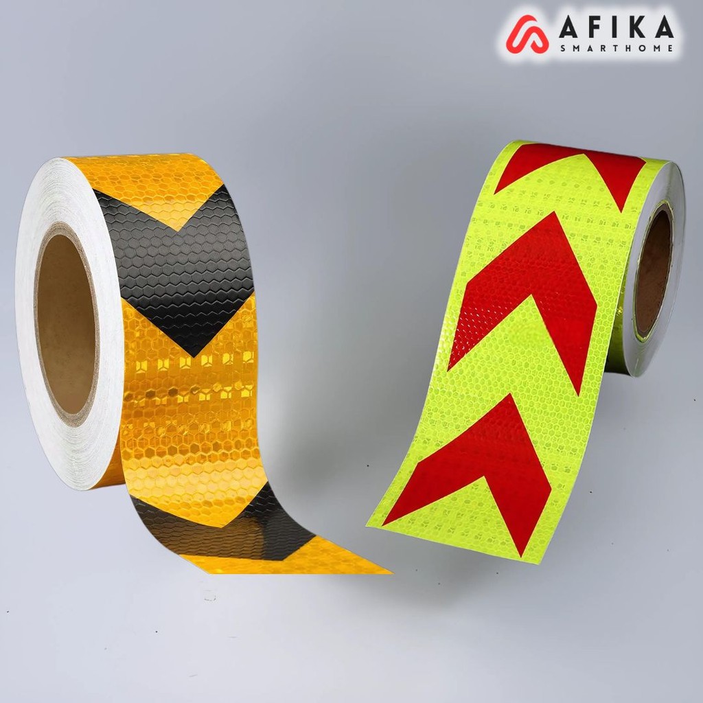 Jual Stiker Reflektor Pemantul Cahaya Tanda Panah Warning Sign 25M 50mm ...