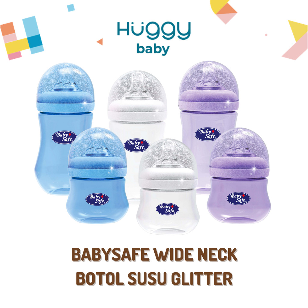 Jual Baby Safe WN11 WN12 Botol Wide Neck GLITTER | Botol Susu Anak ...