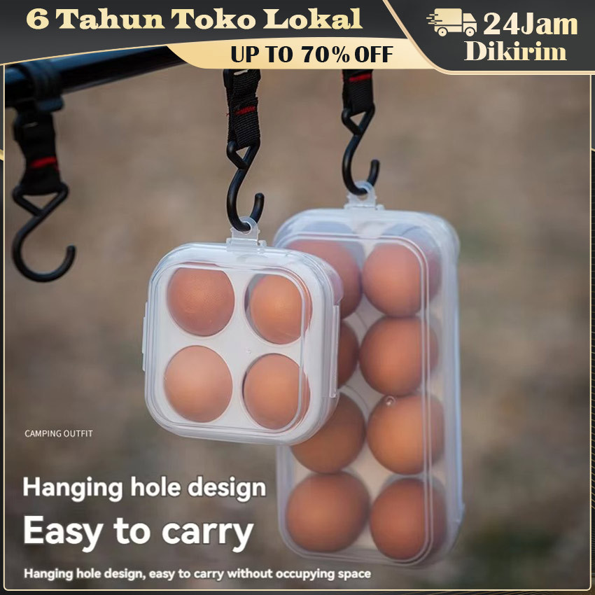 Jual 4 Grid / 8 Grid Kotak Telur Travel Edd Box / Tempat Penyimpanan ...