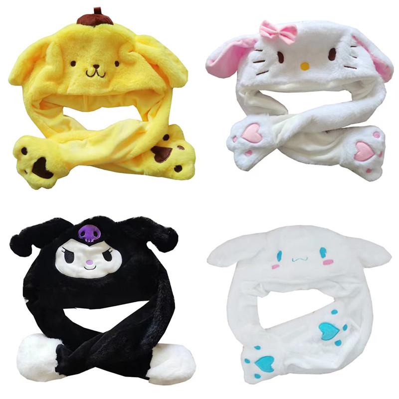 Jual Kuromi Kitty Cinnamoroll Ear Moving Hat Kawaii Bunny Ear Hat Cute ...