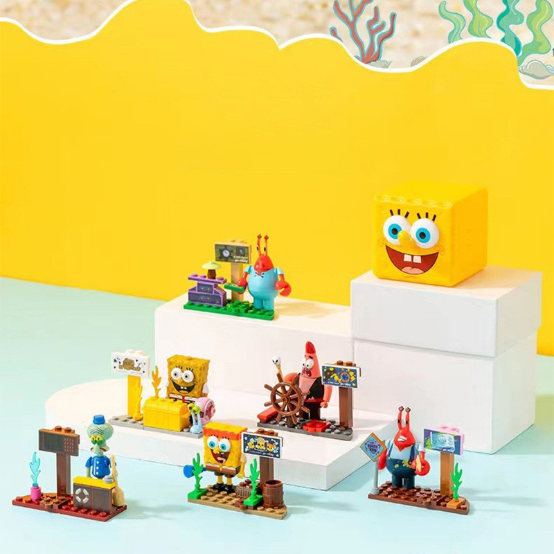 Jual SpongeBob SquarePants Assemble Building Blocks Twist Egg Pie Big ...