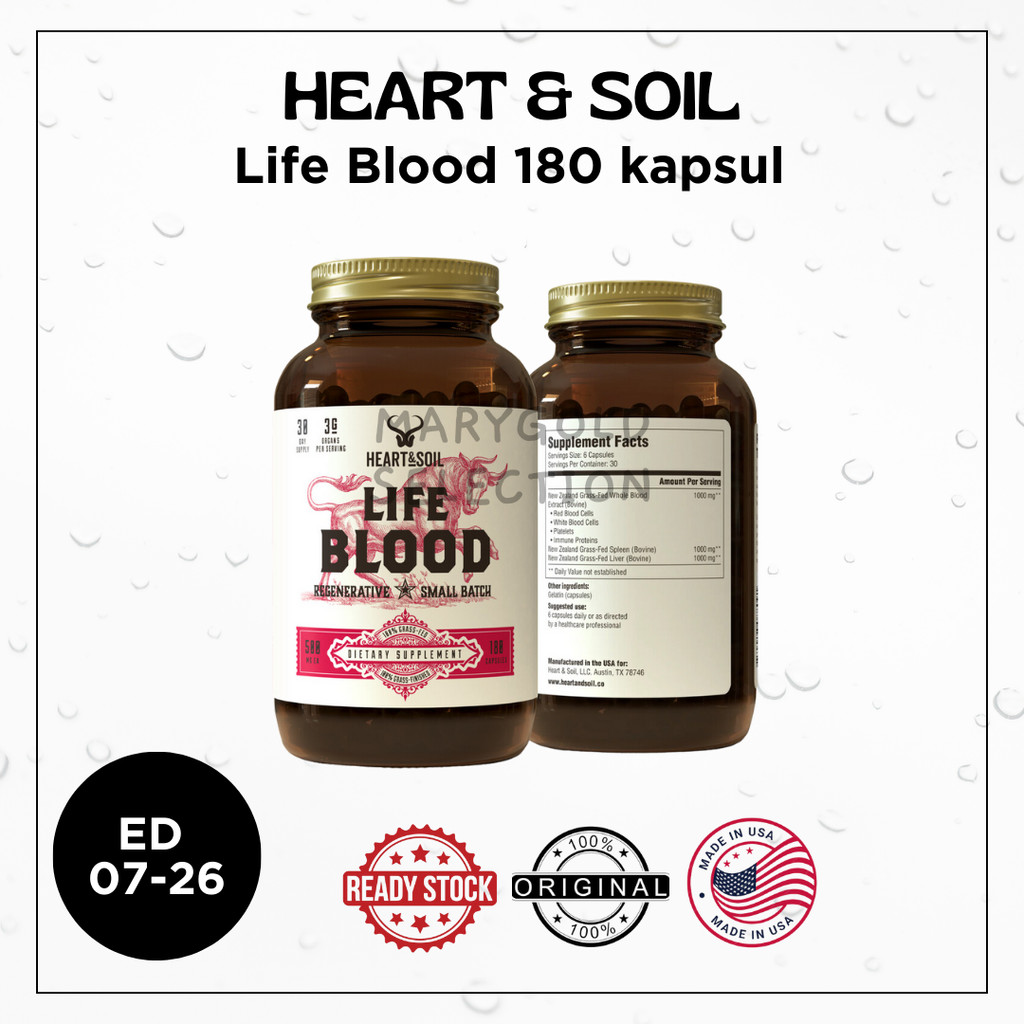 Jual Heart and Soil Life Blood Extract isi 180 Kapsul Lifeblood ...