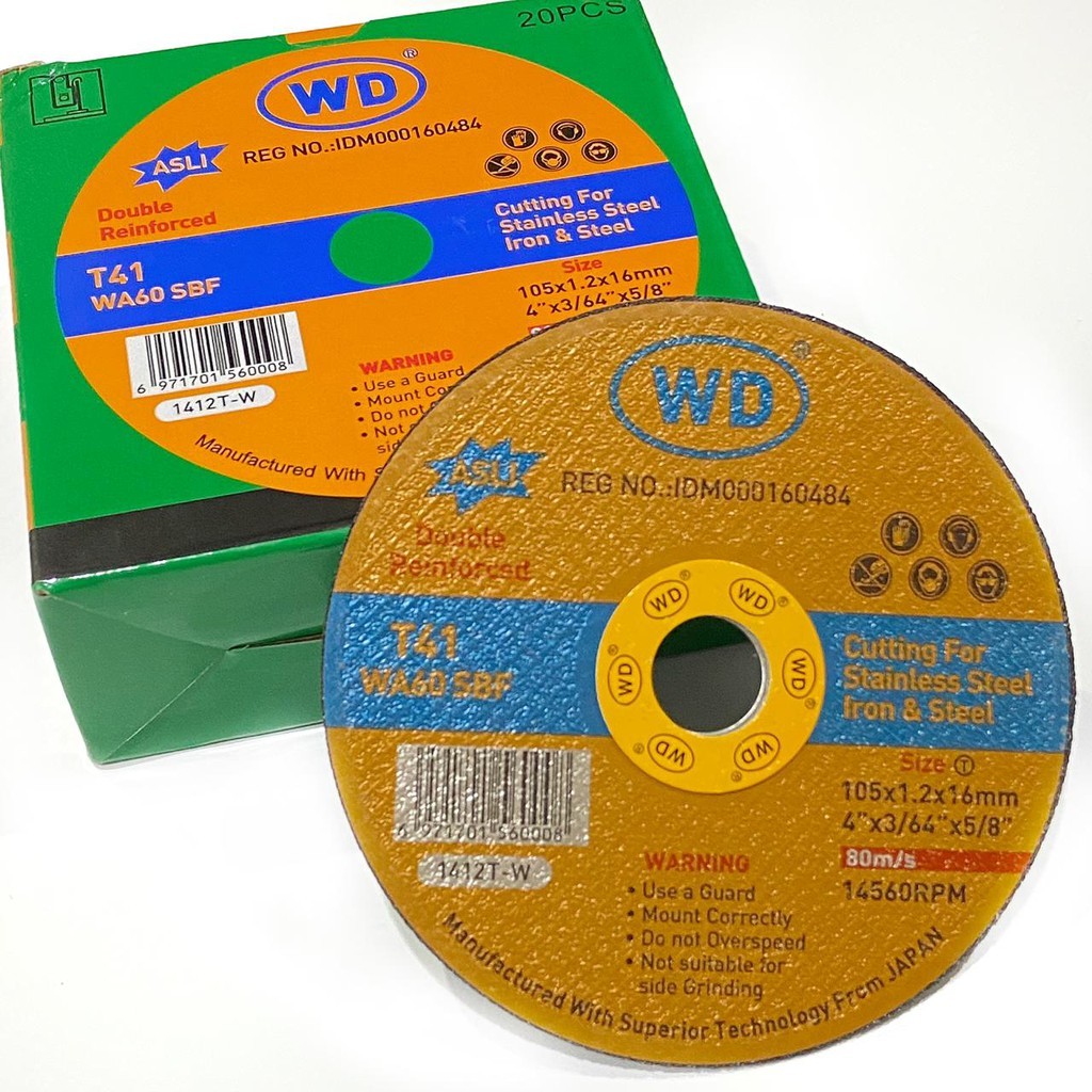 Jual Batu Gurinda Potong WD 4" Inch / Cutting Wheel 4 In x 1,2 mm NEW ...