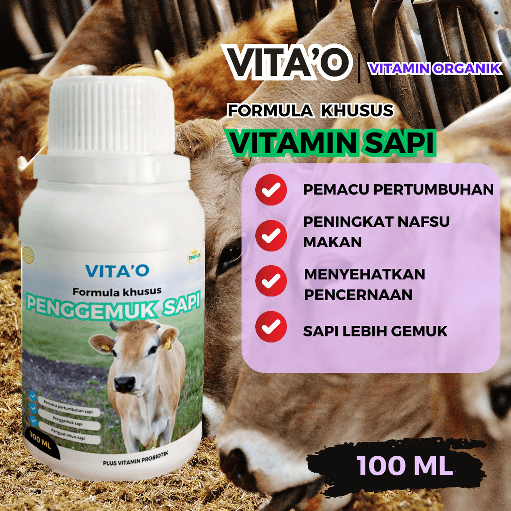 Jual Vitamin organik sapi 100ml Vitamin pertumbuhan dan penambah bobot ...