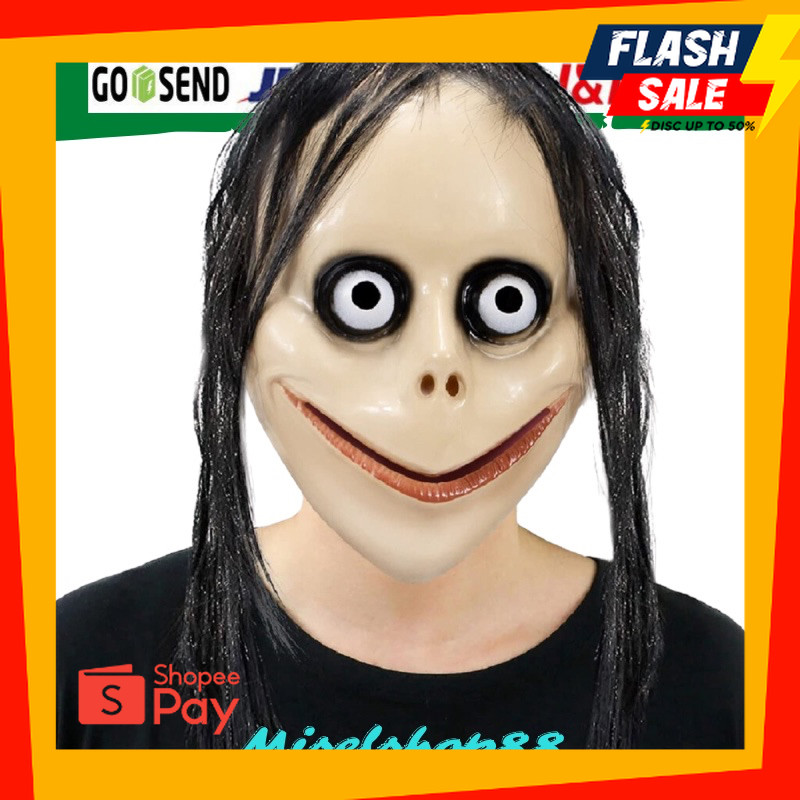 Jual HALOWEEN 10.10 | Topeng Hantu Momo Halloween Seram Rumah Hantu ...