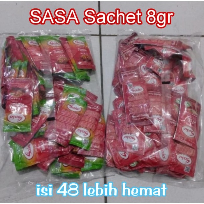 Jual saus saos sambal asli tomat SASA sachet 9 gr isi 48 kemasan pabrik ...