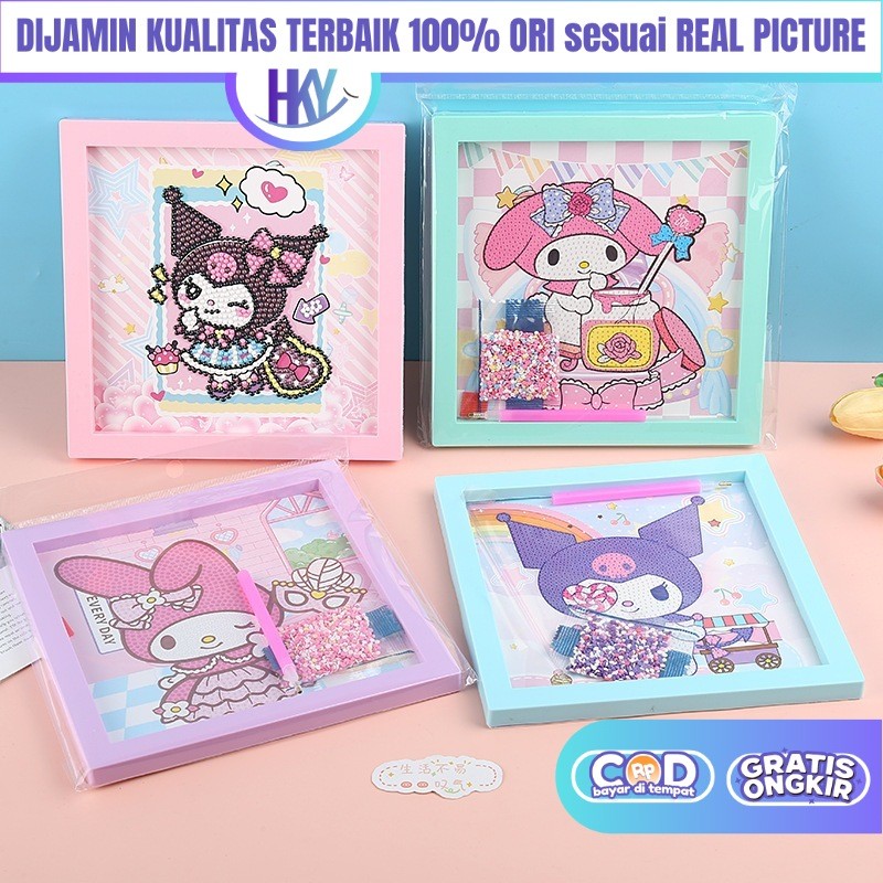 Jual Diamond Painting Stiker Manik DIY Sanrio Kur0m1 Mainan Edukasi Kreatifitas Anak Kerajinan ...