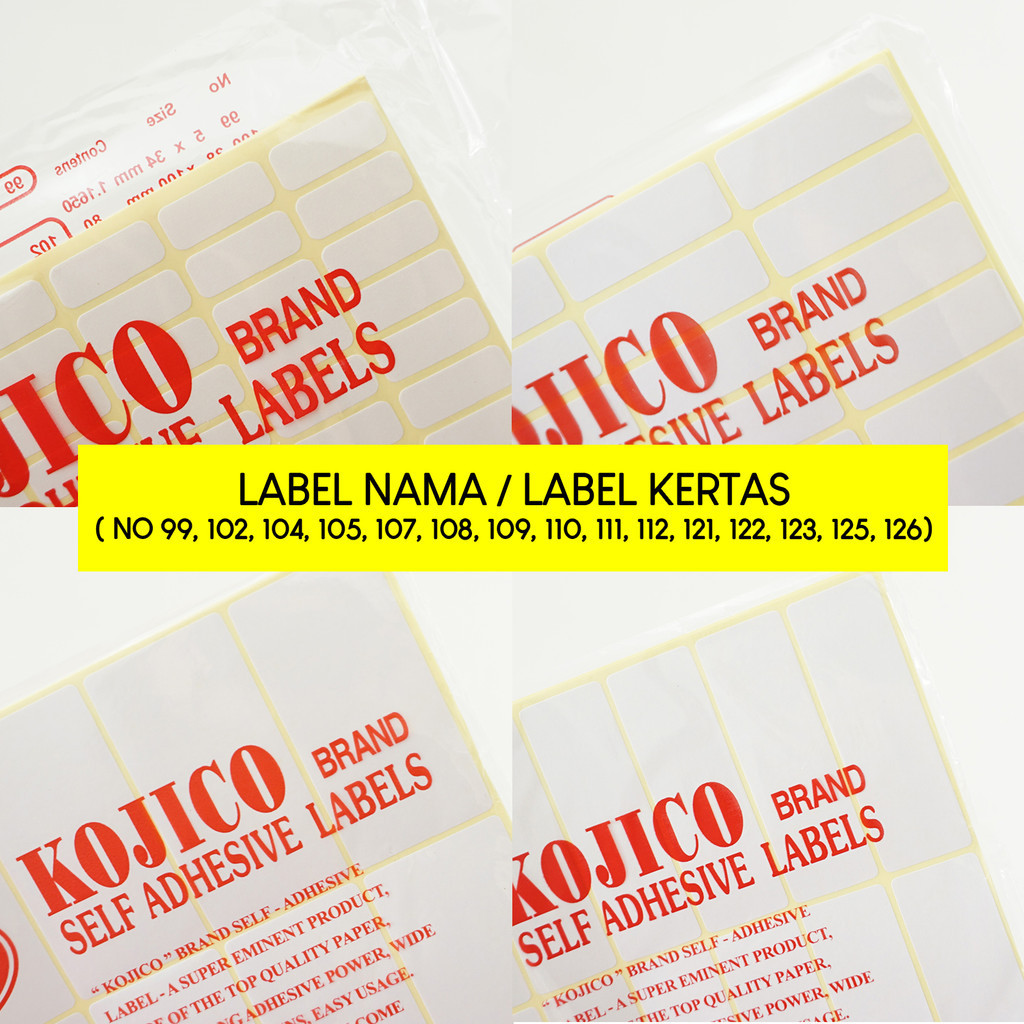 Jual LABEL NAMA / LABEL HARGA / STIKER LABEL NAMA / LABEL KERTAS PUTIH ...