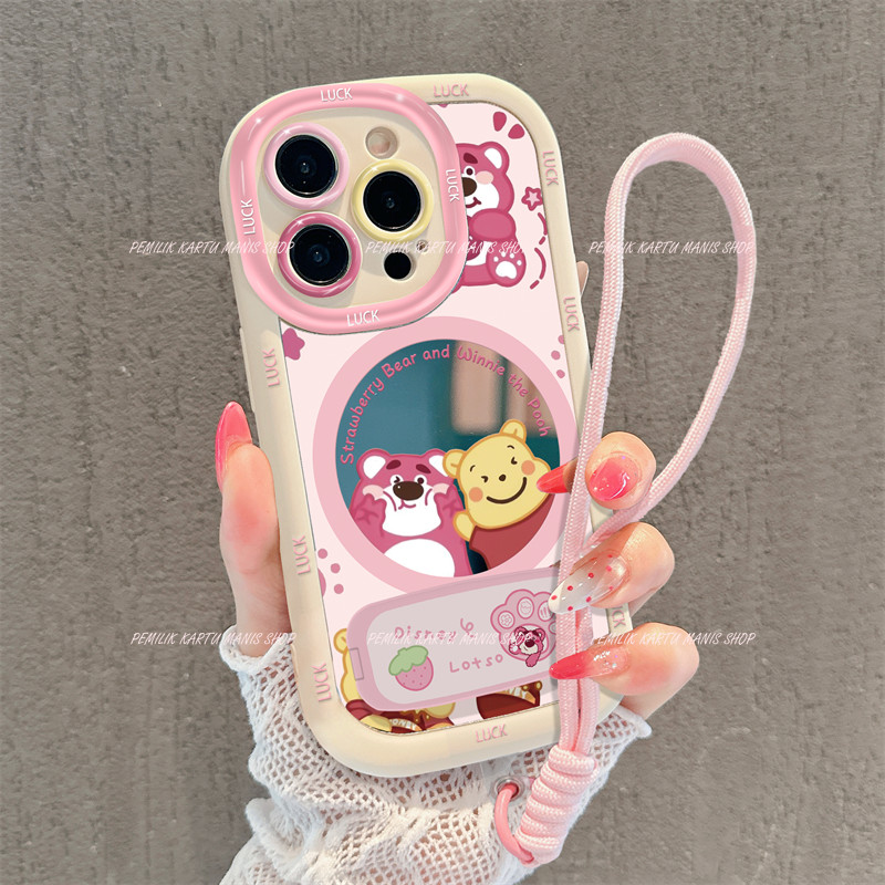 Jual Premium Cermin Lotso Winnie Holder Casing HP Untuk iPhone 16 13 11 ...