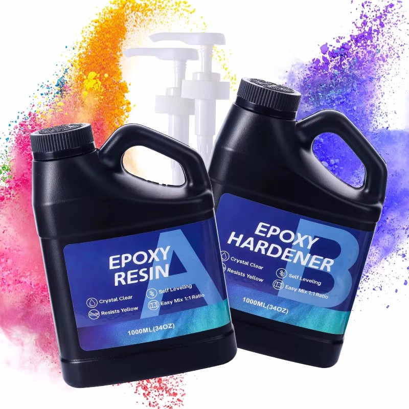 Jual 2000ML Epoxy Resin Kit 1:1 Ratio Crystal Clear Epoxy Resin Bubble ...