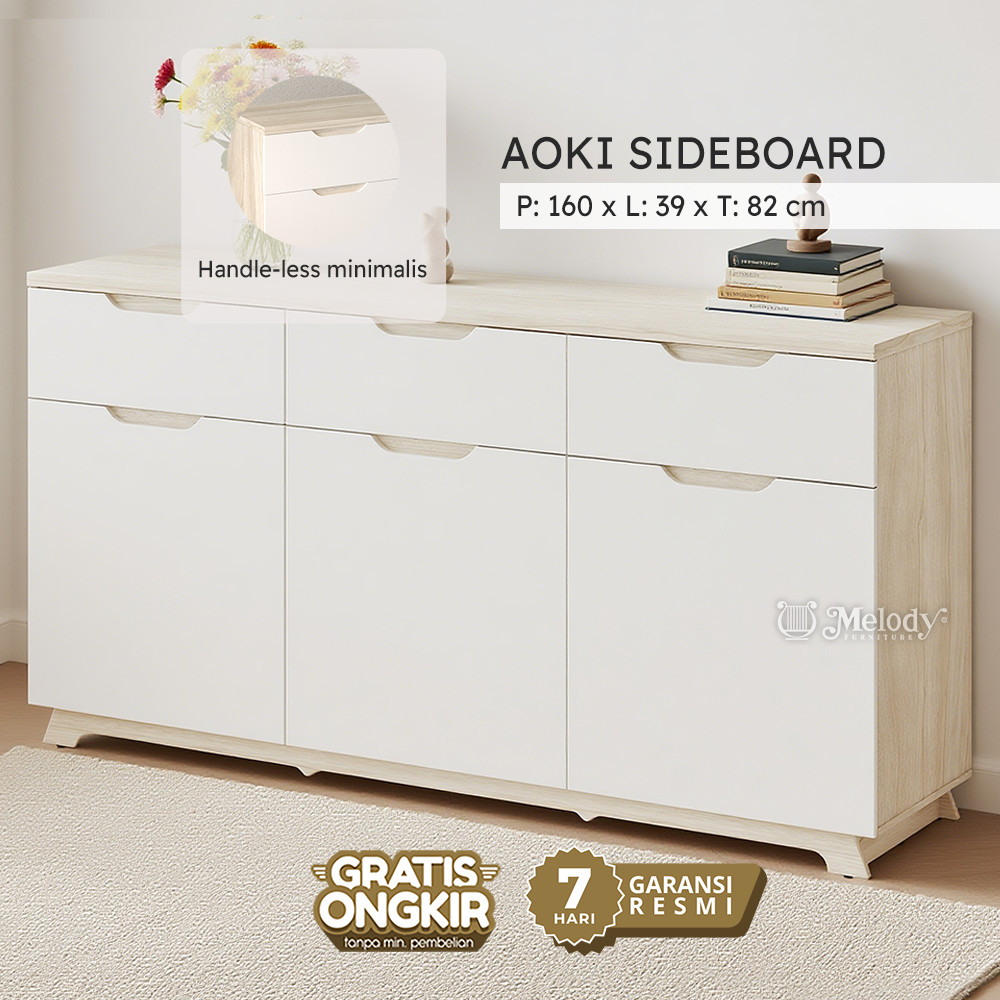 Jual Melody Furniture - Sideboard Credenza Minimalis Estetik / Laci ...