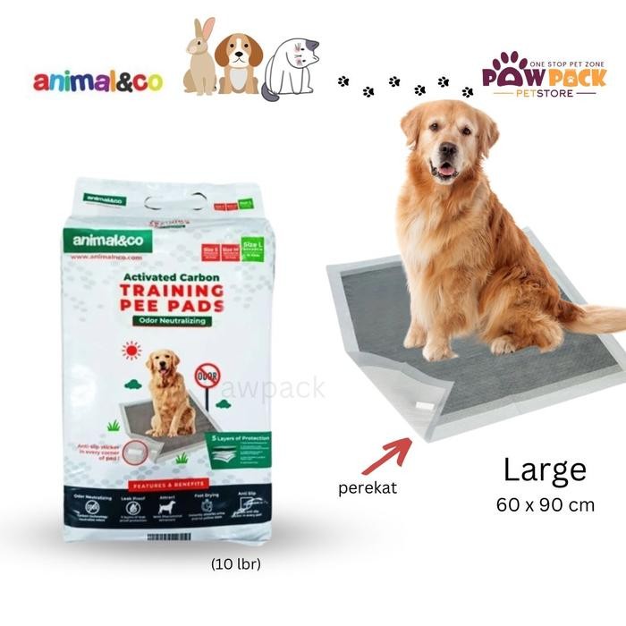 Jual Underpad Carbon Animal & Co Pee Pads Alas pipis anjing anti bau 1 ...