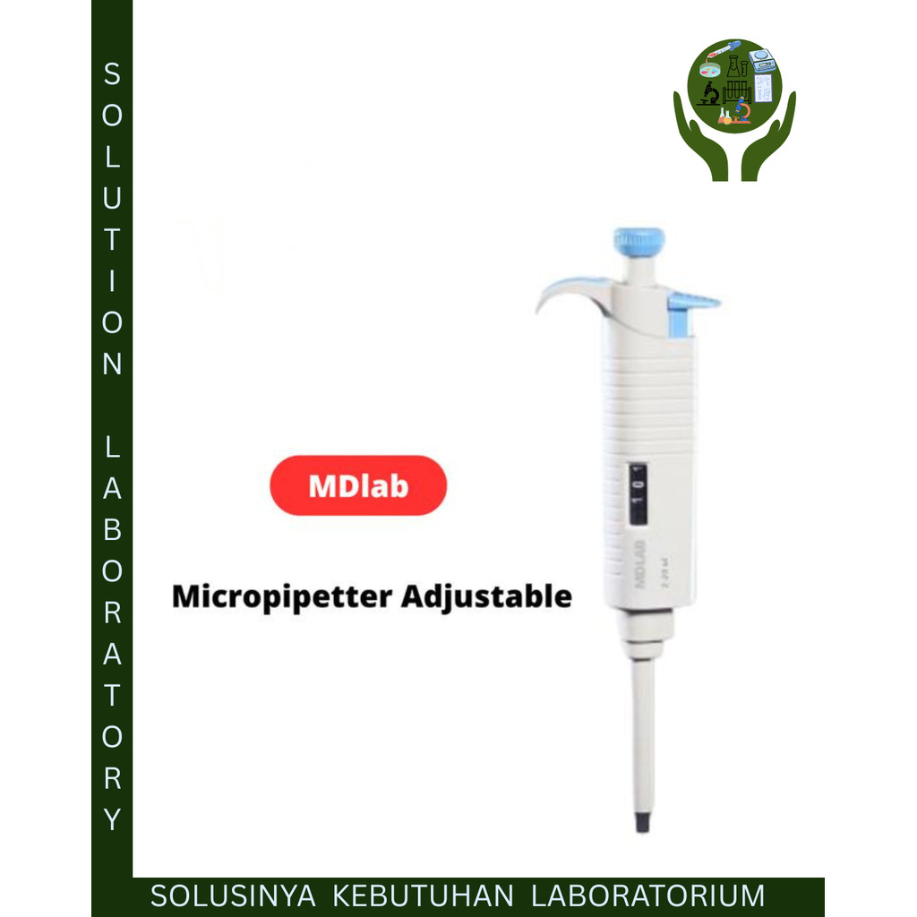 Jual Micropipette Plus Adjustable Single Volume 2-20uL MDlab | Shopee ...