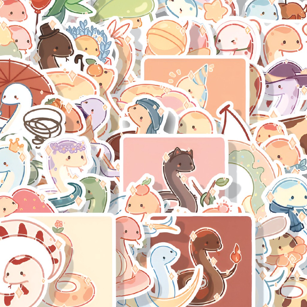 Jual Stiker Cutting Pack Stiker Cute Snake [Ular Lucu] Isi 100Pcs ...