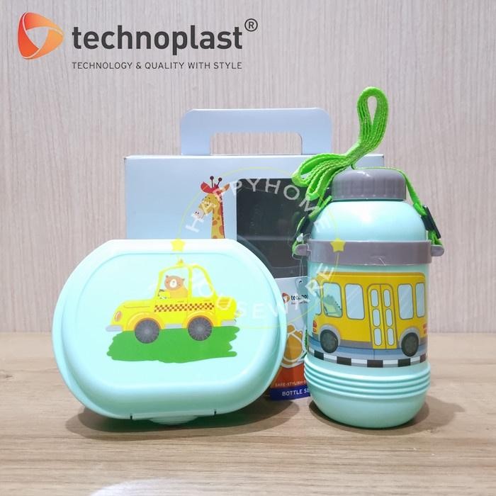 Jual Technoplast Paket Gift Set SCHOOL Prof Girra Lunch Box & Botol Air ...