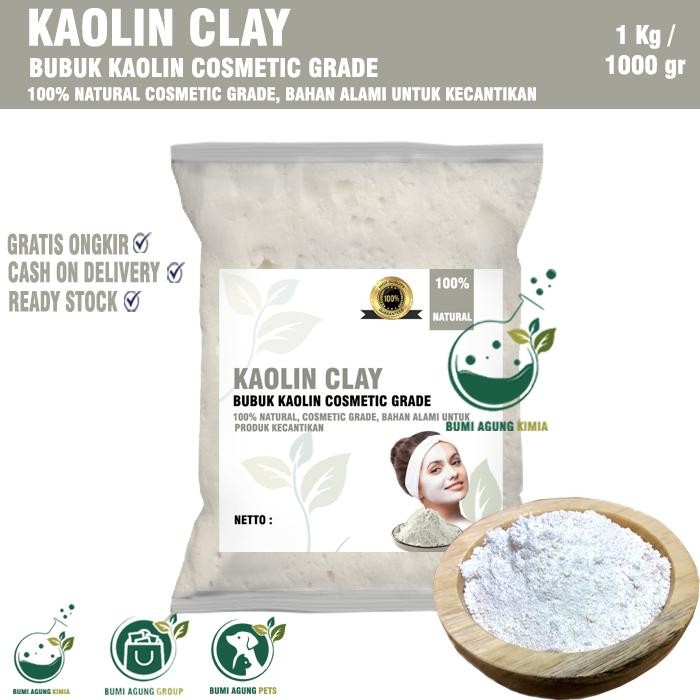 Jual KAOLIN CLAY Bubuk Kaolin 1KG 1 KG Cosmetic Grade TOPP | Shopee ...