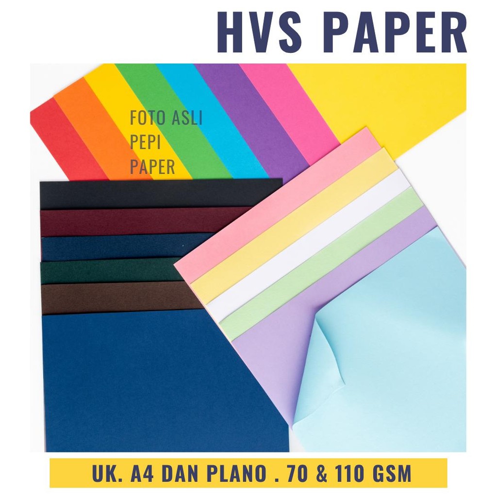 Jual [2 dan 10 Lembar] Colorful Paper HVS 70 GSM UK A4 dan 70 GMS PLANO ...
