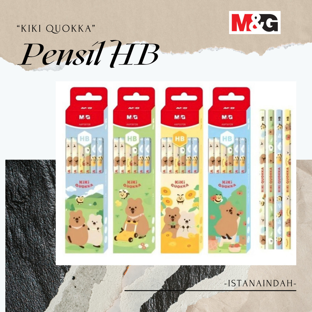 Jual M&G KIKI-QUOKKA HB Hex Wood pencil AWP307D9 | Shopee Indonesia