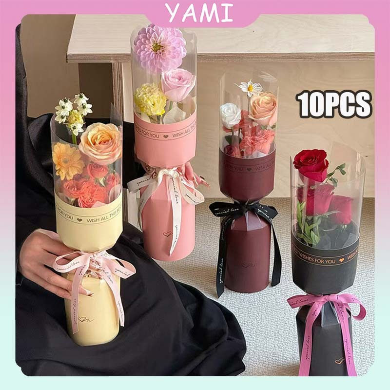 Jual Ready-10Pcs Potongan Terintegrasi Bentuk Tunggal Transparan Buket ...