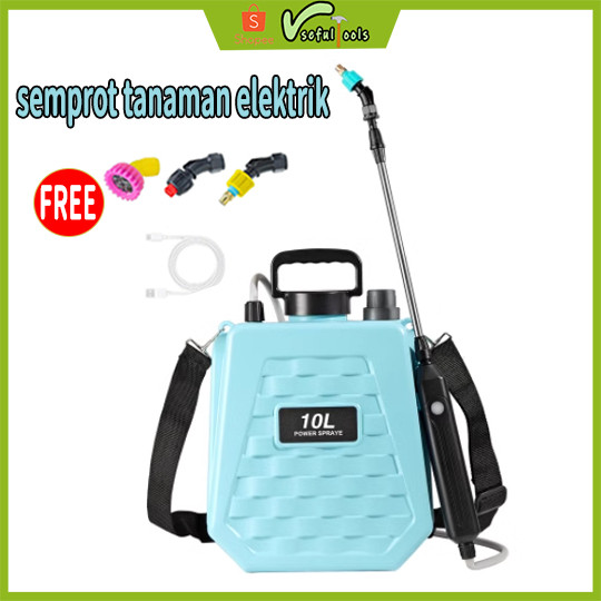 Jual SETRAMALL Usefultools 10L Semprotan Tanaman Elektrik Alat sprayer ...