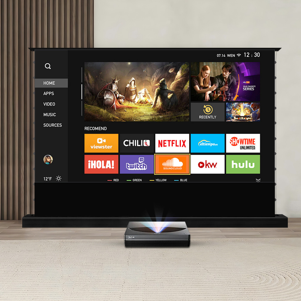Jual 130 inch 16:9 CLR Rollable ALR Projector Screen Electric Tab ...