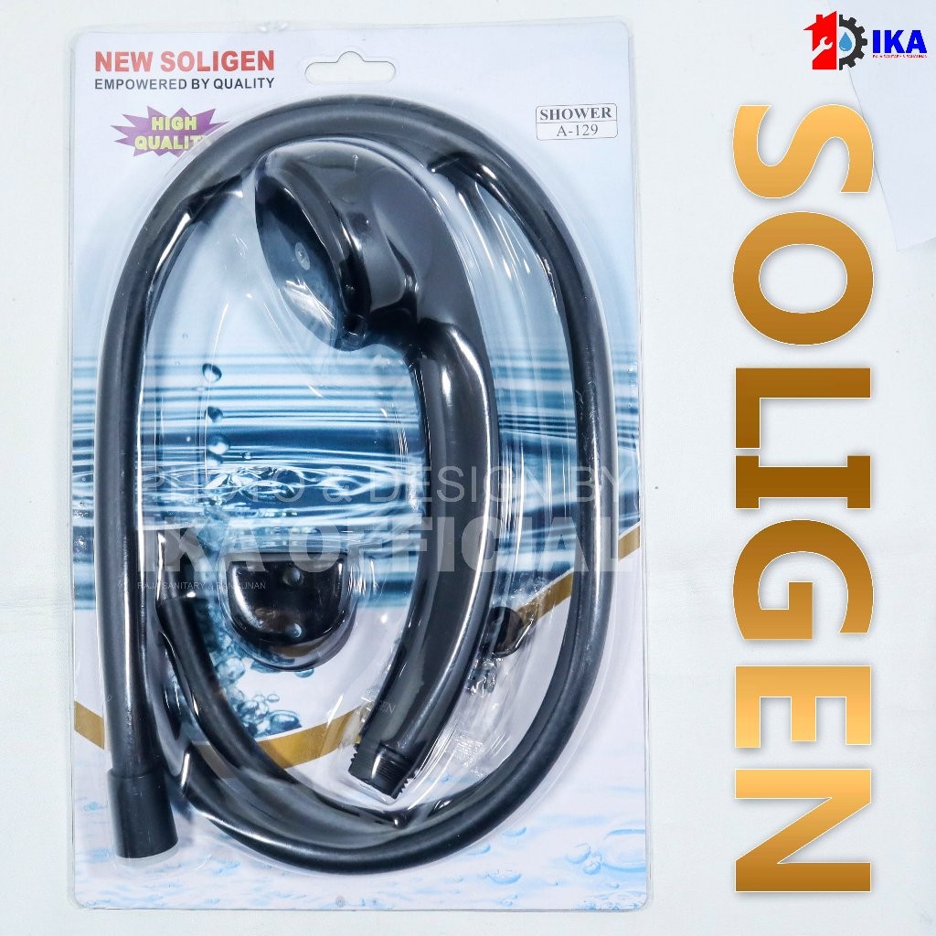 Jual Hand Shower Mandi SOLIGEN A129 PVC ABS Putih Chrome Hitam ...