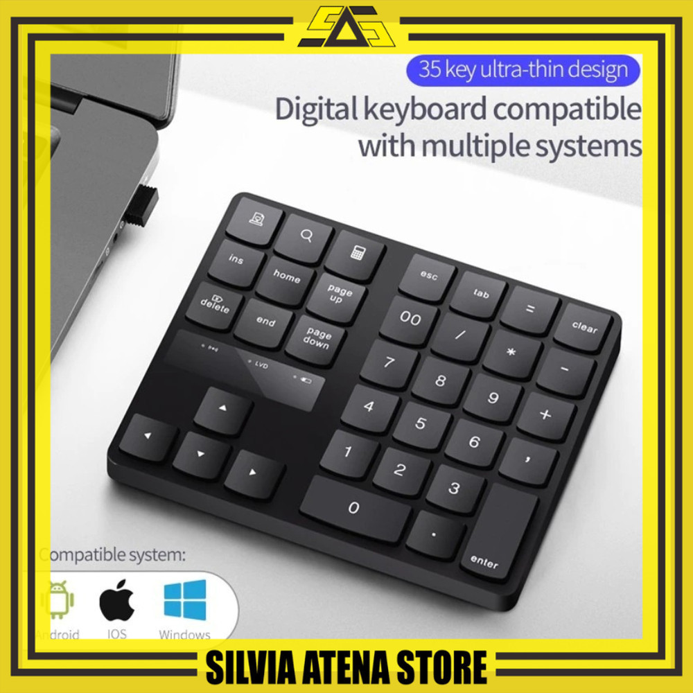 Jual SILVIA ATENA STORE-Keypad Numerik Multimedia Wireless 2.4GHz 35 ...