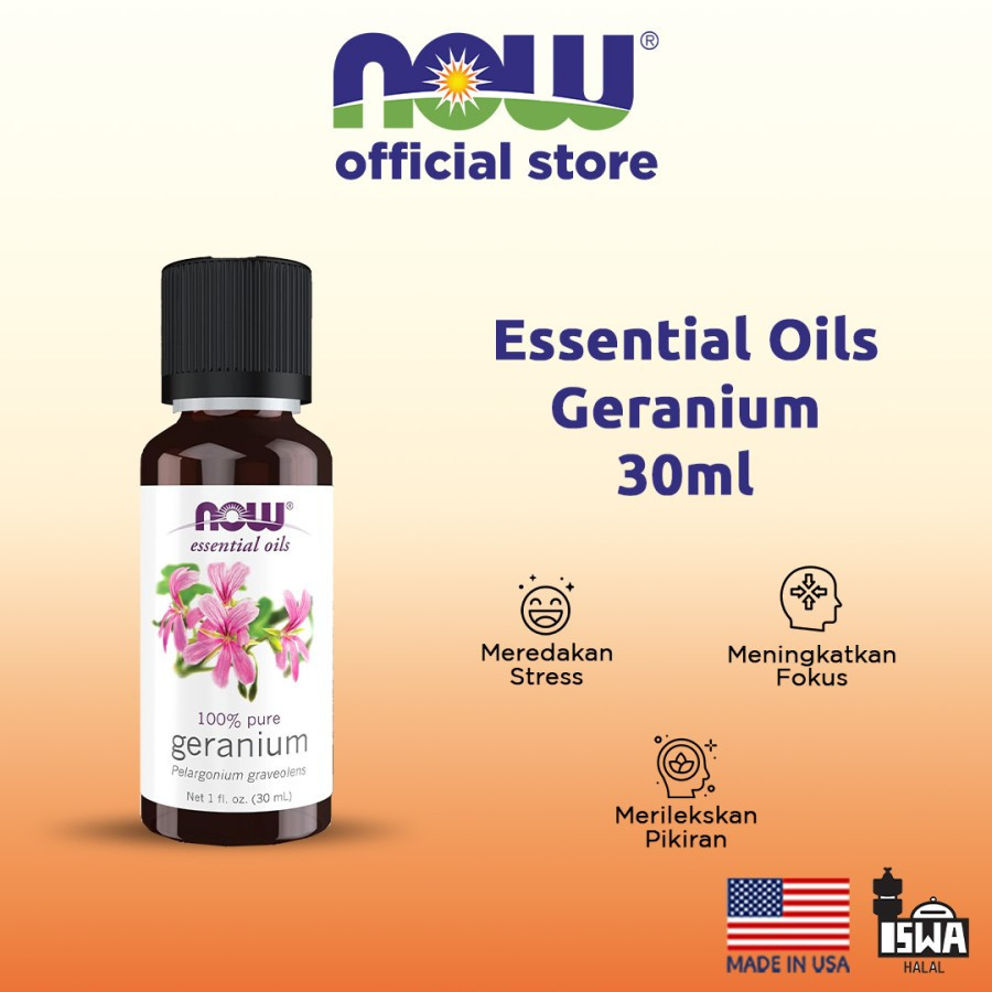 Jual NOW Essential Oil Geranium 30 ml | Shopee Indonesia