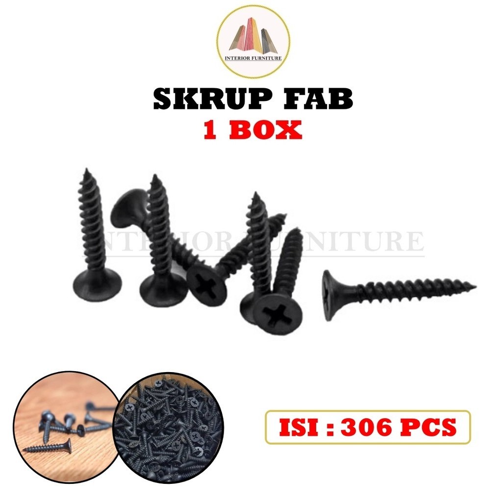 Jual Sekrup Mur Baut Skrup Baja Gypsum Gipsum Hitam Drywall screw tajam ...