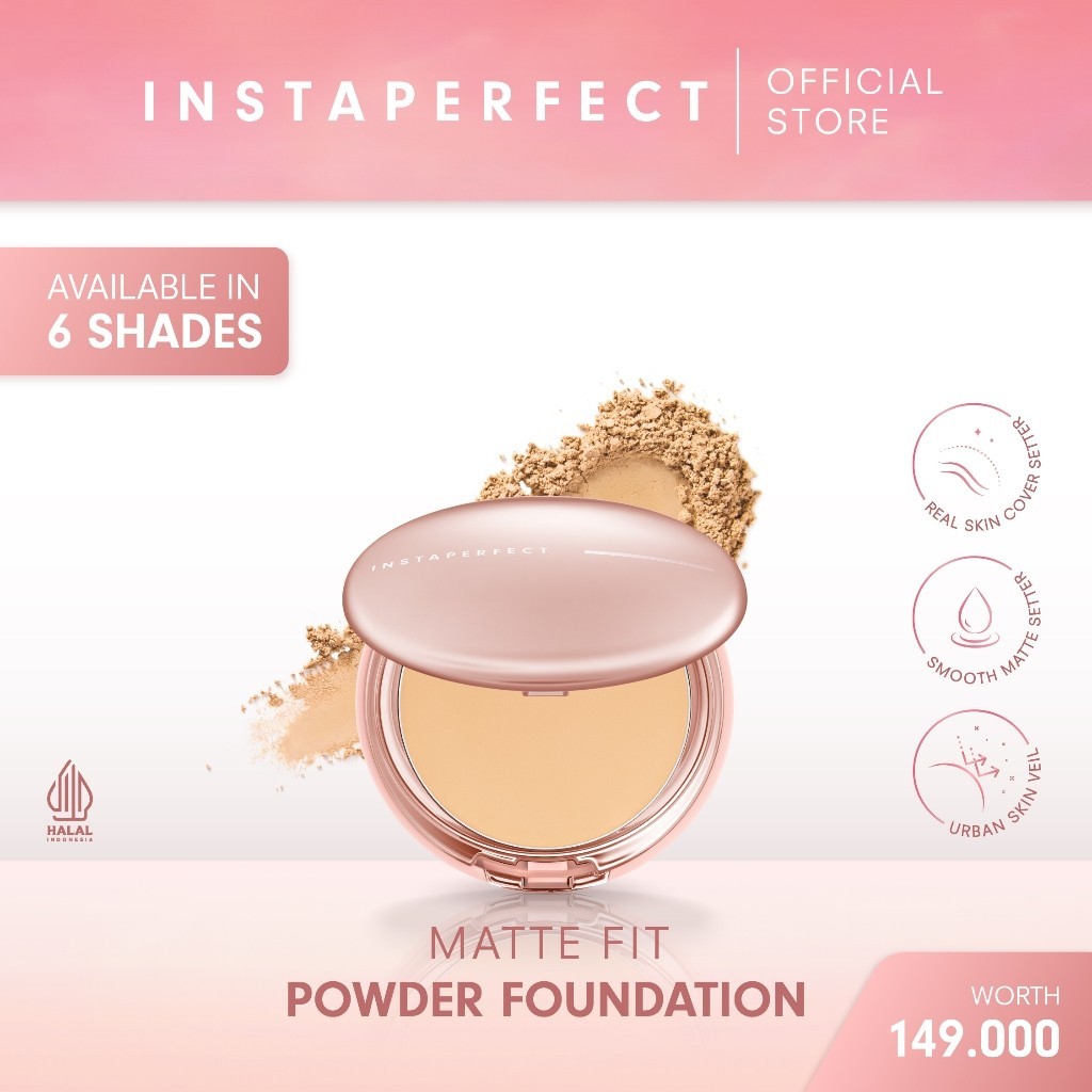 Jual Instaperfect Matte Fit Powder Foundation 13 g | Shopee Indonesia