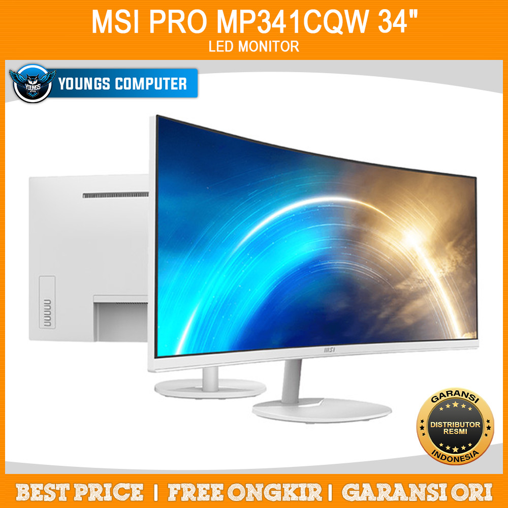 Jual LED MSI PRO MP341CQW 34" VA Curved 1500R 2K QHD 100Hz Speaker ...