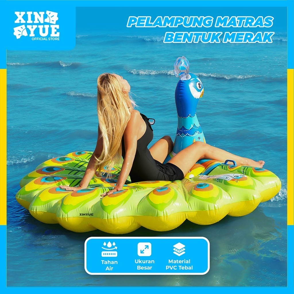 Jual Xin Yue - Ban Pelampung Renang Jumbo Karakter Float Peacock Merak | Shopee Indonesia