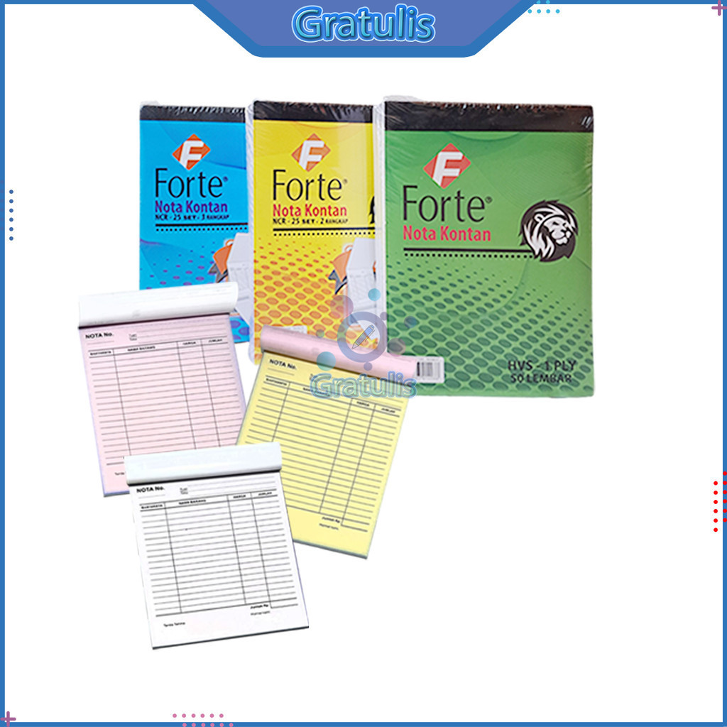 Jual KERTAS NOTA PEMBELIAN FORTE (1 PACK/10 BUKU) / NOTA KONTAN 1 ...