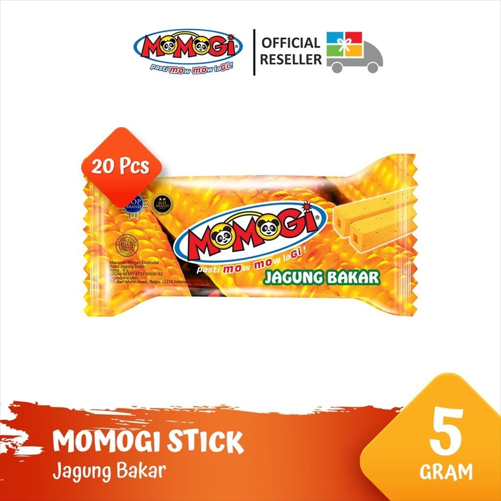 Jual Momogi Stick Snack Makanan Ringan 5gr - Jagung Bakar | Shopee ...
