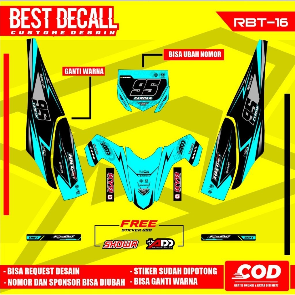 Jual DECAL RBT BODY JUPITER YAMAHA VEGA NEW FULL BODY DEKAL STICKER ...