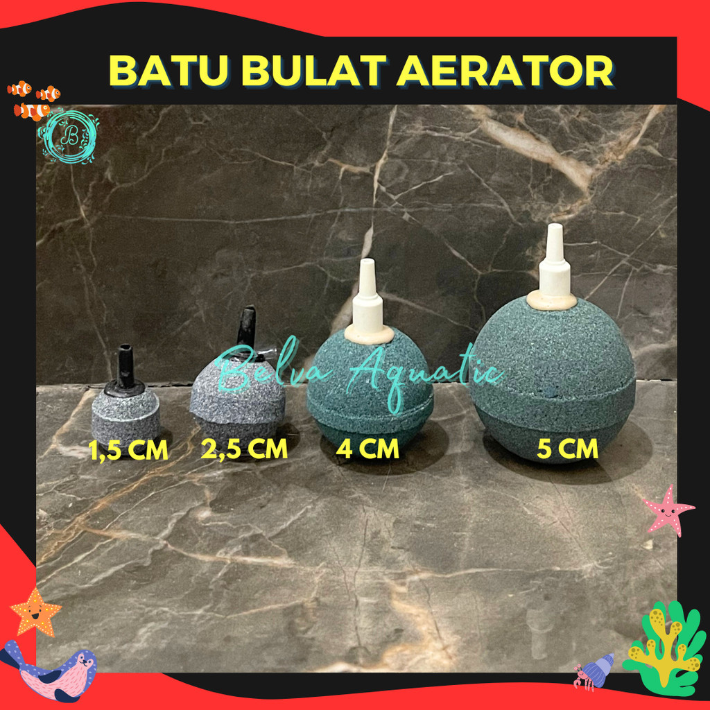 Jual Airstone Bulat Bola Bakso Batu Aerator Aerasi Gelembung Udara ...