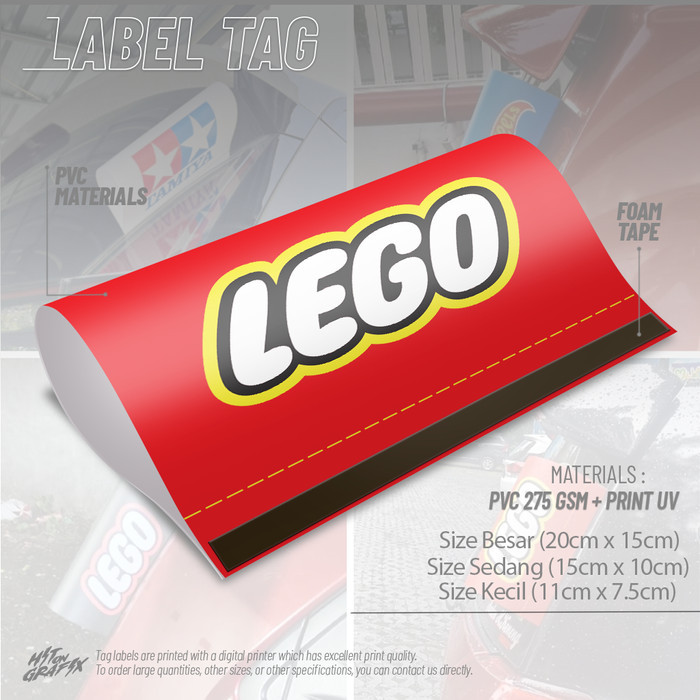 Jual Label Tag LEGO Variasi Penutup Pintu Bagasi Hiasan Stiker Lego ...