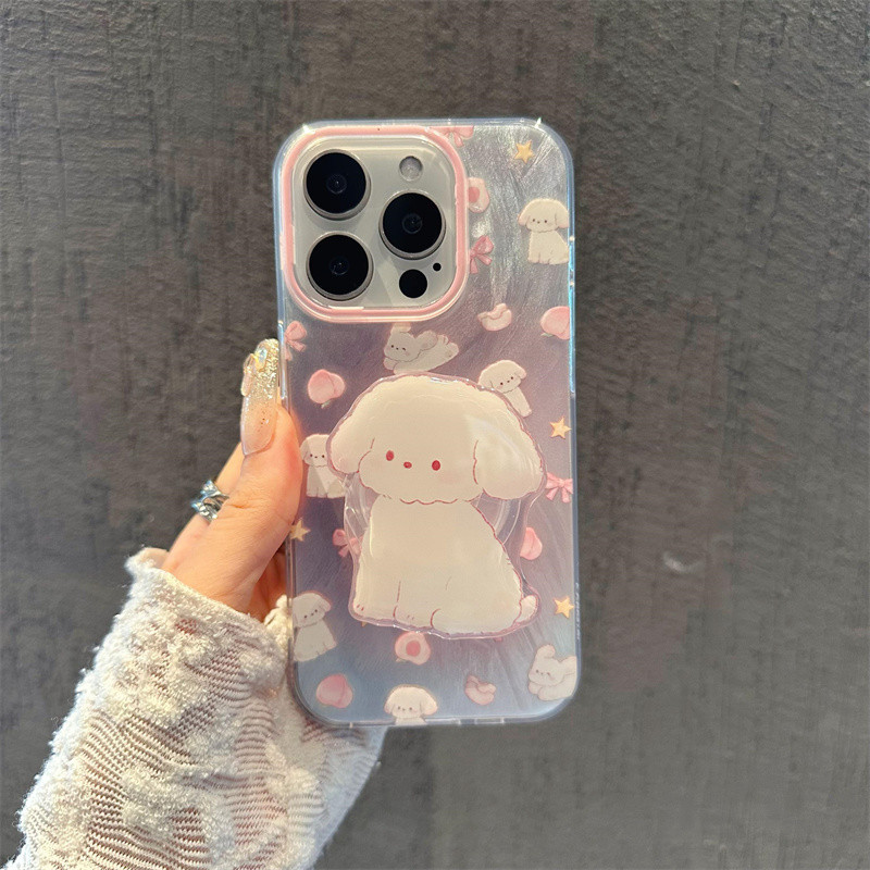 Jual Gradient Pink Cute Cartoon Puppy Bracket Kompatibel Untuk XIAOMI ...