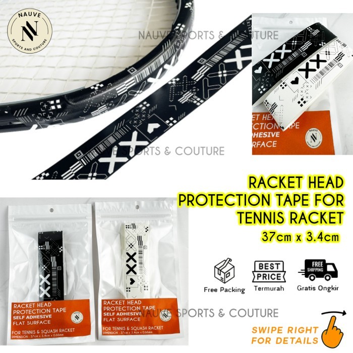 Jual Pelindung Kepala Raket Tennis Squash Protection Tape PU Sticker ...