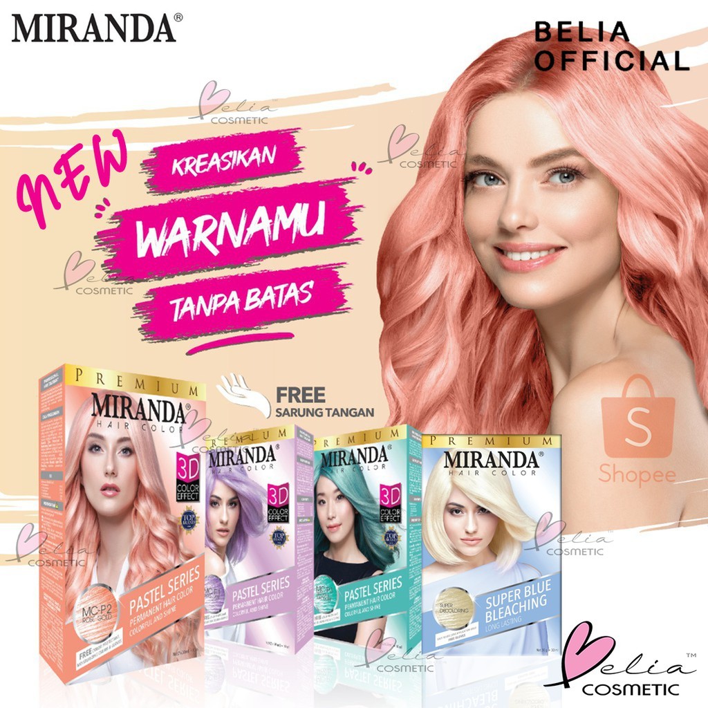 Jual MIRANDA HAIR COLOR PASTEL SERIES | SEMIR PEWARNA RAMBUT PASTEL ...