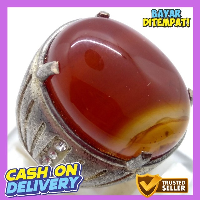 Jual Cincin Batu Akik Merah Hati Raja Kode 1756 | Shopee Indonesia