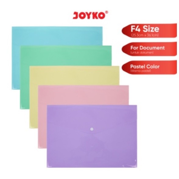 Jual Joyko document bag/map kancing pastel F4/folio DBG-108 | Shopee ...