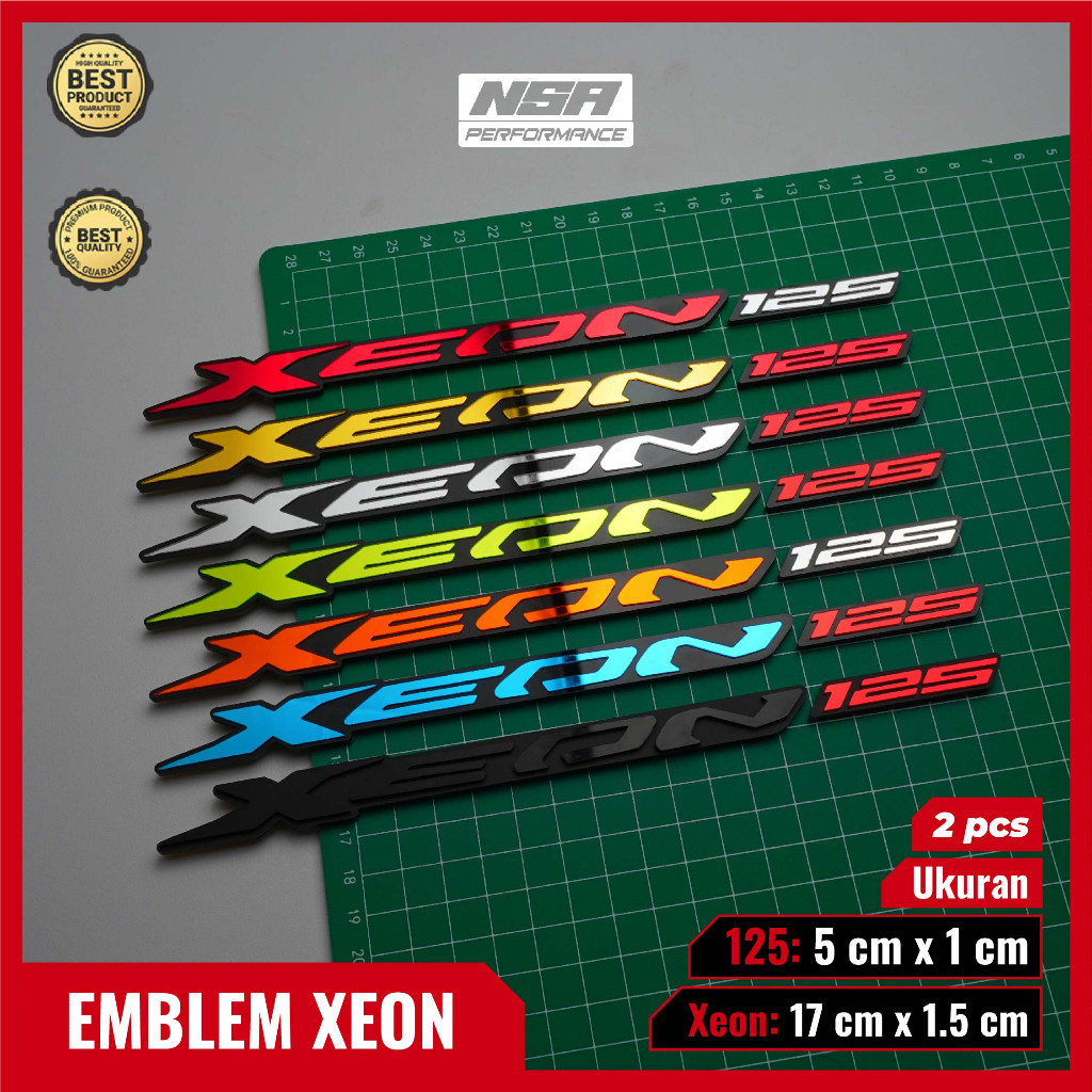 Jual NSA 2PCS EMBLEM XEON 125 LOGO XEON125 TIMBUL BUKAN STIKER STICKER ...