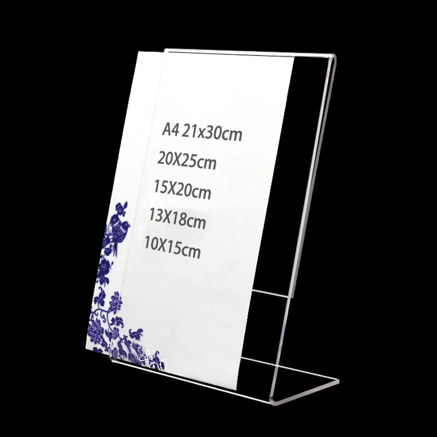 Jual Photo Booth Frames Clear Acrylic Display, Slanted Back Vertical ...