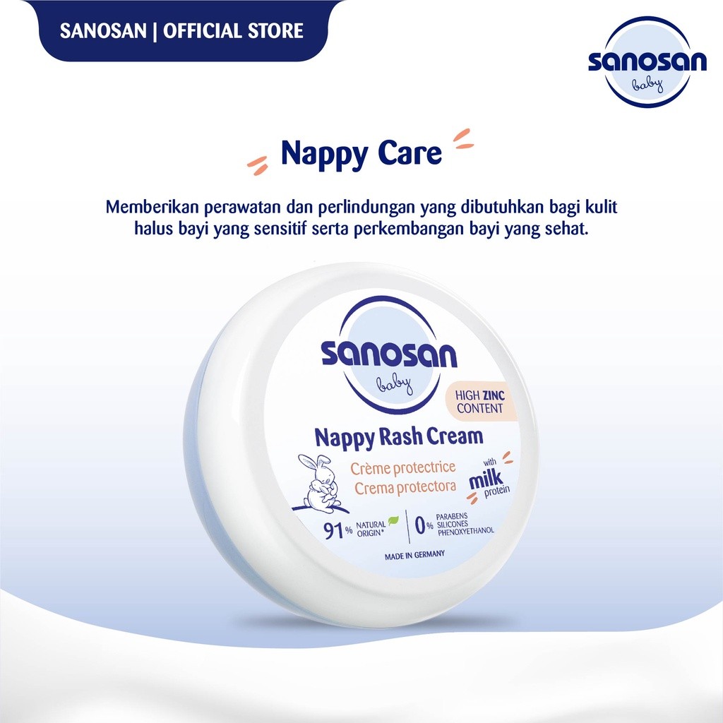 Jual Sanosan Nappy Rash Cream 150ml / Rash Cream / Diaper Rash Cream ...