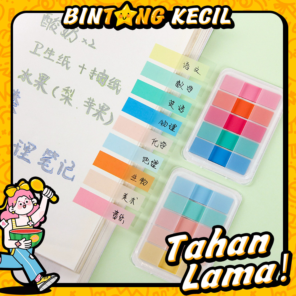 Jual 100 Lembar Sticky Note Lucu Catatan Tempel Tembus Pandang Catatan ...
