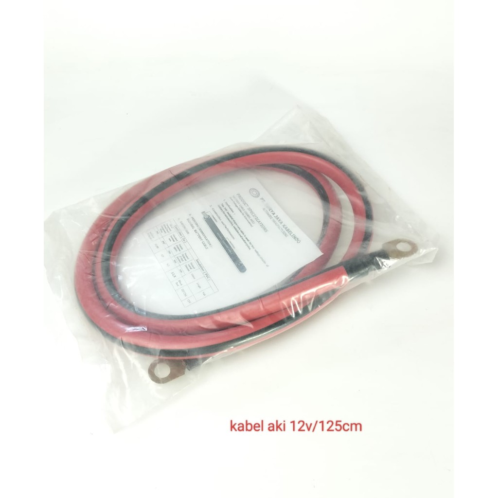 Jual Jumper Aki Kabel Aki Kabel Accu Jumper Kabel Battery Cable 12V 125CM 12 Volt 125 Cm MZ ...