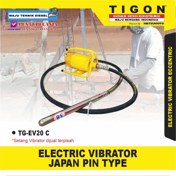 Jual Mesin Vibrator Electric TIGON TGEV 20 C 1phase Model Colok Japan | Shopee Indonesia
